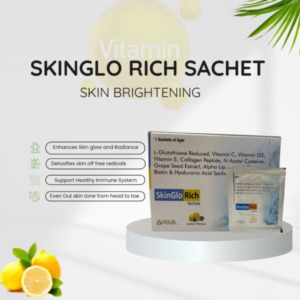 SkinGlo Rich Sachet for Skin Brightening| 5gm per sachet - Selik Derma